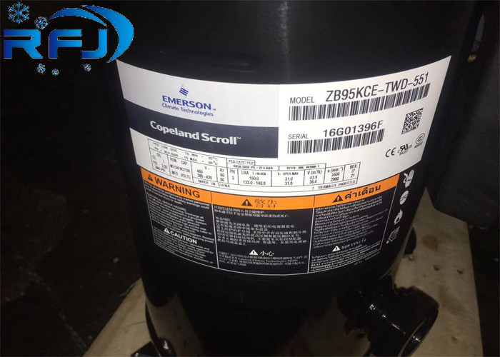 380-420V/3/50Hz Refrigeration Condensing Unit , Copeland Compressor Zb ...