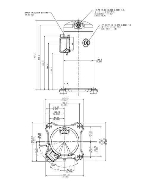 Copeland Zh13kve-Pfj 4HP Hermetic Compressors For Air Conditioning