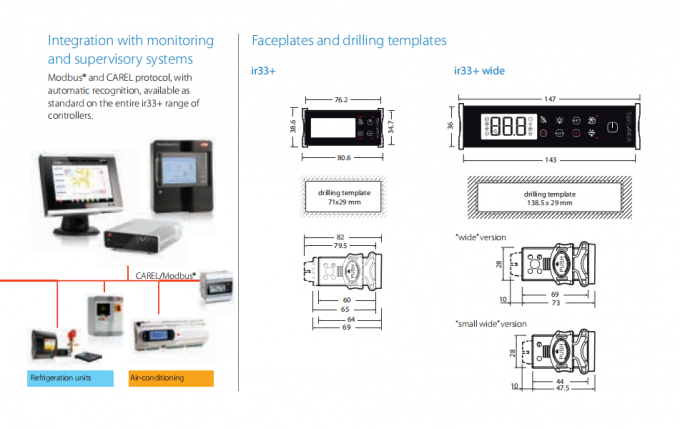 Carel IR33F0ER00 IR Series Temperature Controller For Cold Room