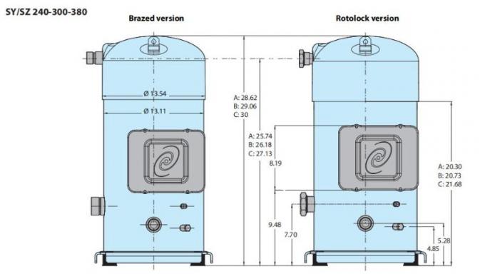 SY Series Performer Air Conditioner Compressor Scroll Compressor ...