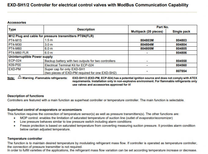 Emerson EXD-SH1 Controller Eletrical Control Valve With ModBus ...