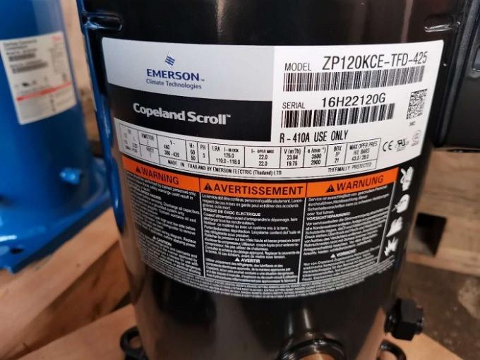 Anti Corresion Copeland Scroll Refrigeration Compressor 10HP R410 ...